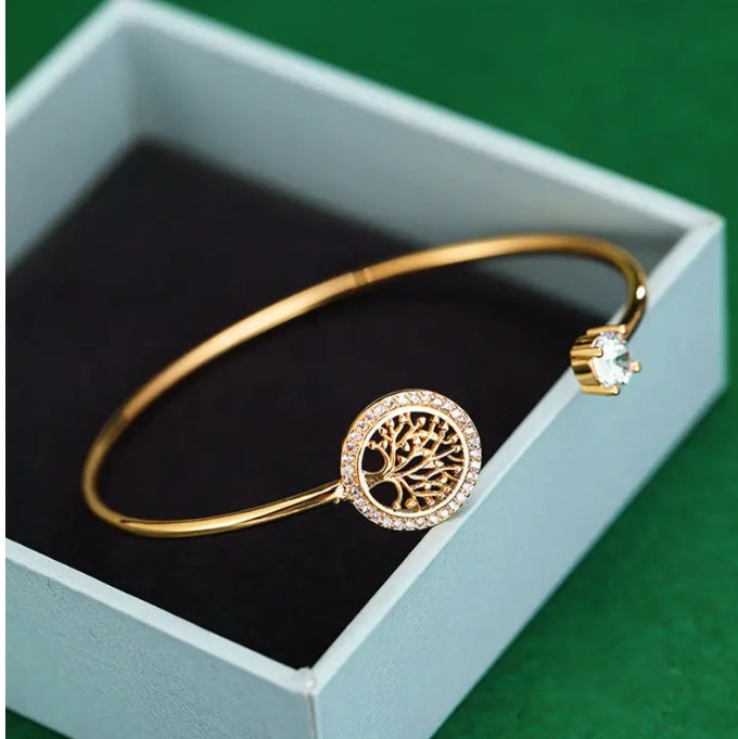 Creative elegant Tree of Life design rhinestone adjustable Bracelet ...